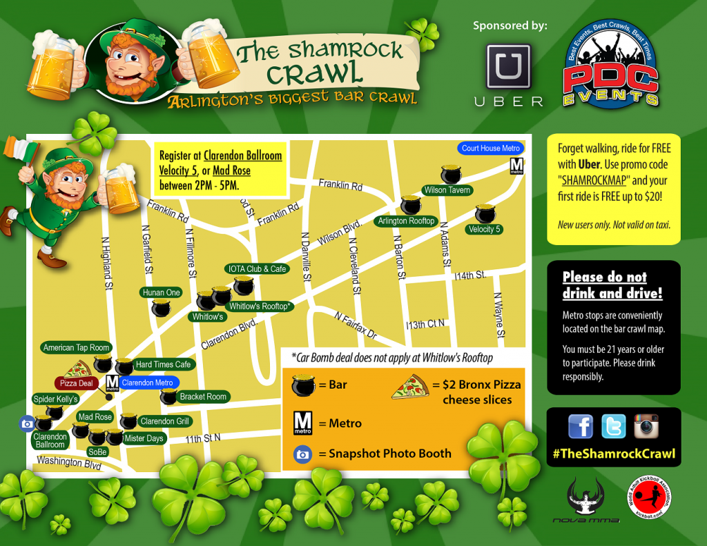 The Shamrock Crawl 2014 Route Map Project DC Events